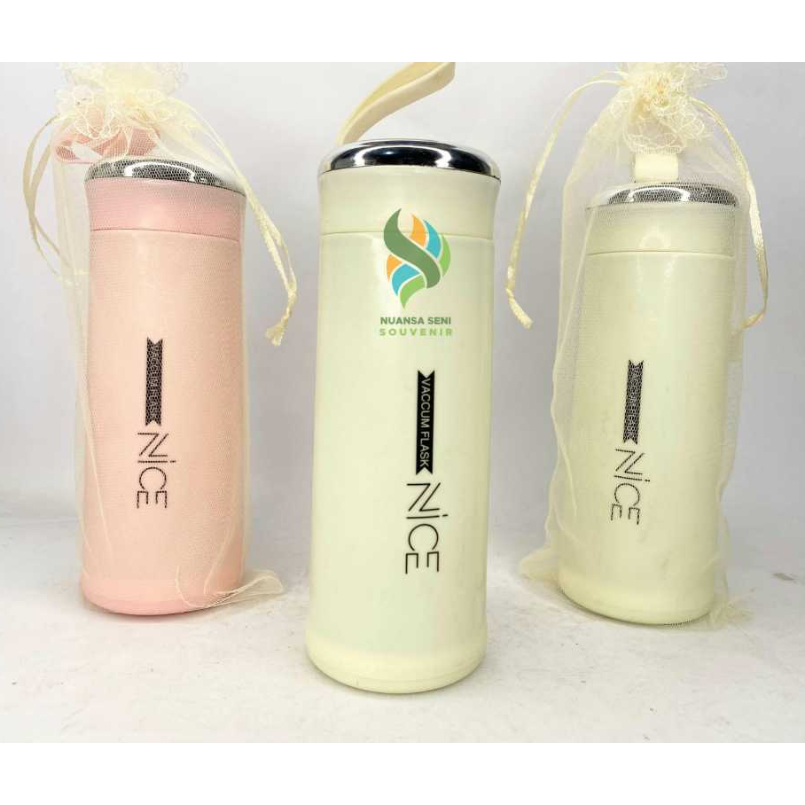 Jual Souvenir Botol Travel Termos Kaca Minum 350ml Tumbler Promosi Motif Nice | Shopee Indonesia