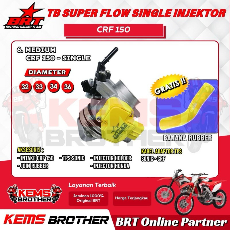 Jual TB Throttle Body Honda CRF 150 Original BRT - Single Injector ...