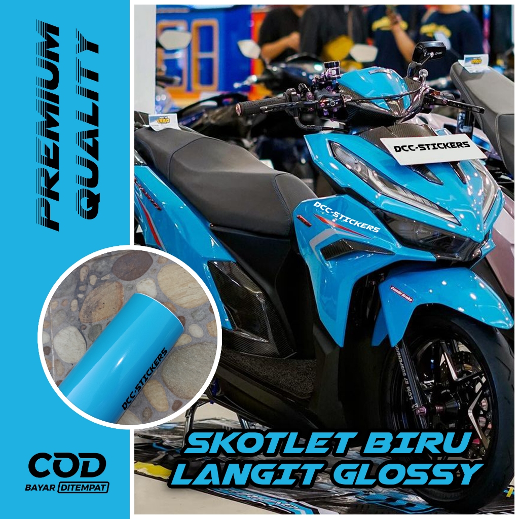 Jual Stiker Skotlet Biru Langit Glossy Sky Blue Premium Variasi Motor ...
