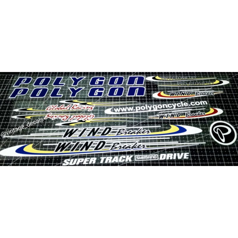 Jual sticker decals set sepeda POLYGON balap bajul WIND BREAKER dan ...