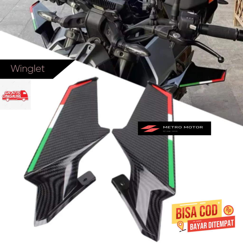 Jual Spion Winglet New Carbon Italy Rear Mirror Spion Winglet Fairing ...