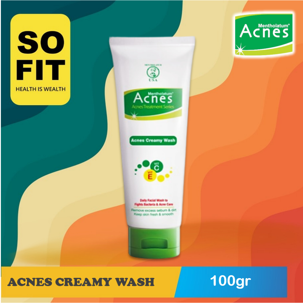 Jual Acnes Creamy Wash 100ml - Banded Sealing Jell - Facial Wash ...