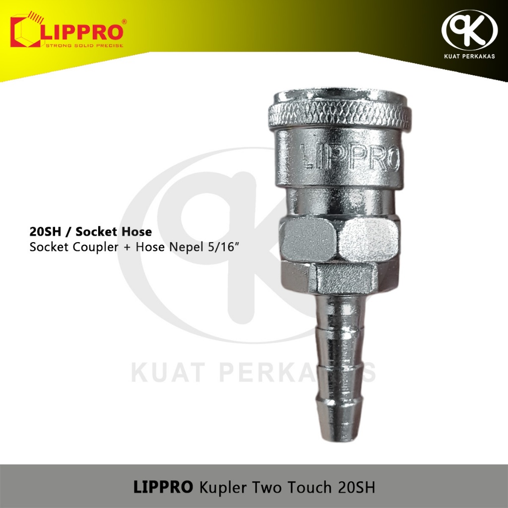Jual Air Quick Coupler 20SH LIPPRO Kupler 20 SH Socket Hose Connector ...