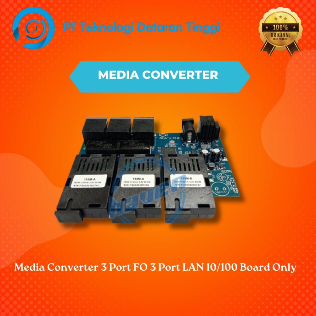 Jual Media Converter 3 Port FO 3 Port LAN 10/100 Board Only | Shopee Indonesia