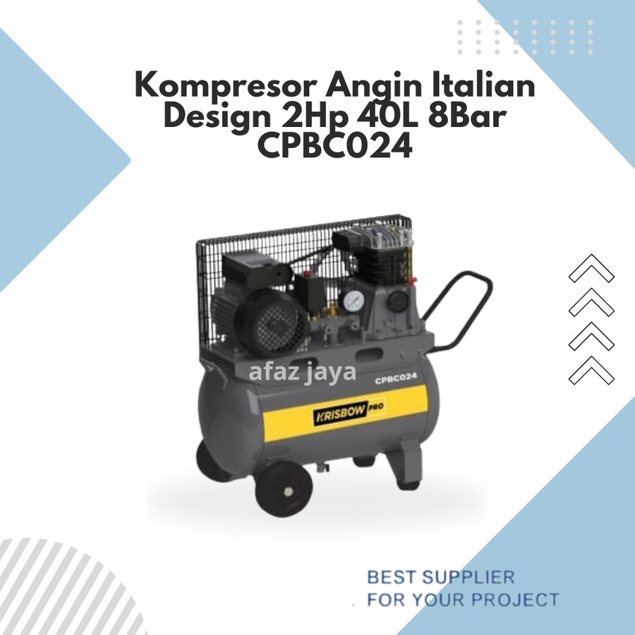 Jual Mesin Kompressor angin Krisbow Italian Design 2hp 40l 8bar Cpbc024 ...