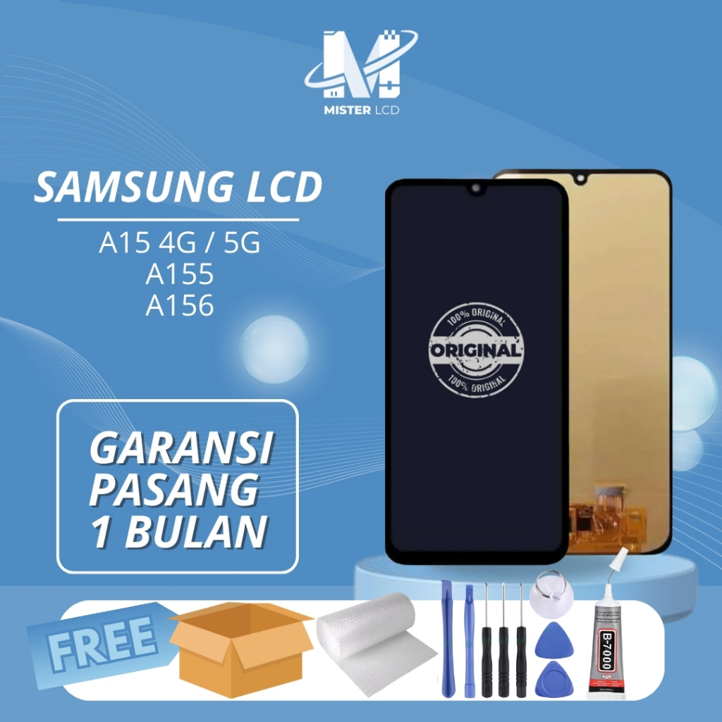 Jual LCD SAMSUNG A15 4G-5G / A155 / A156 FULLSET ORIGINAL FREE LEM ...