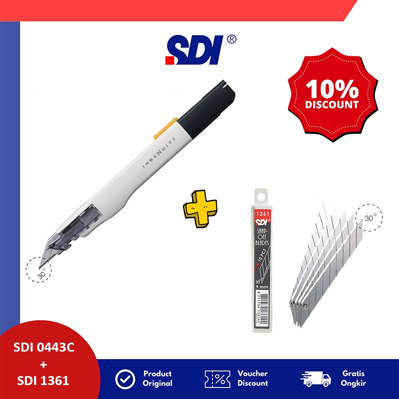 Jual PAKET BUNDLING SDI 0443C Ingenuity Cutter + SDI 1361 30 Degree Cutter Blade | Shopee Indonesia