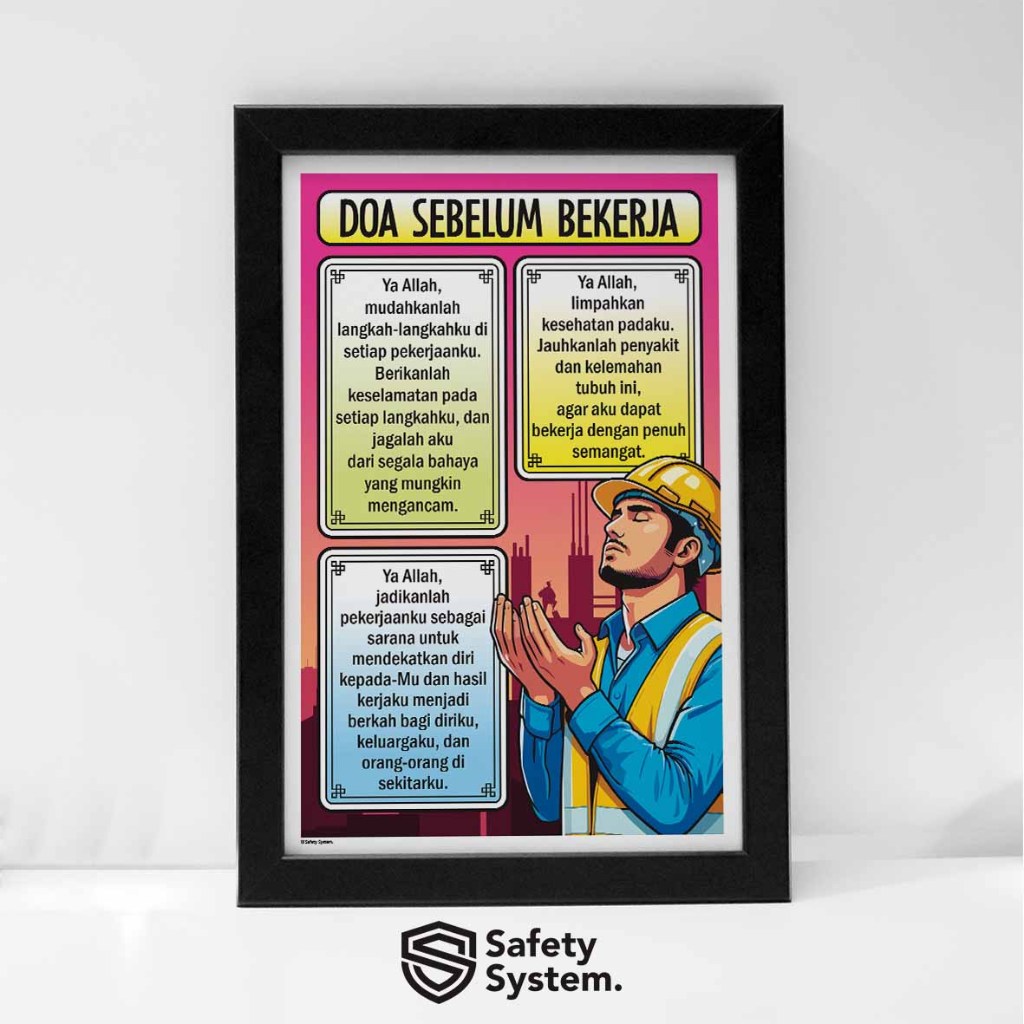 Jual Poster K3 Keselamatan Kerja Safety Doa Sebelum Bekerja Untuk ...