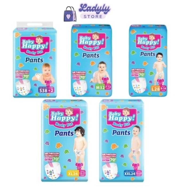 Jual Baby Happy Pants S38/ M32/L28/XL26/XXL24 | Shopee Indonesia