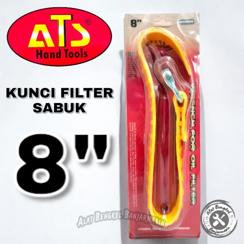 Jual KUNCI FILTER SABUK "ATS" 8" ||FILTER OLI TYPE BELT 8 INCH | Shopee ...