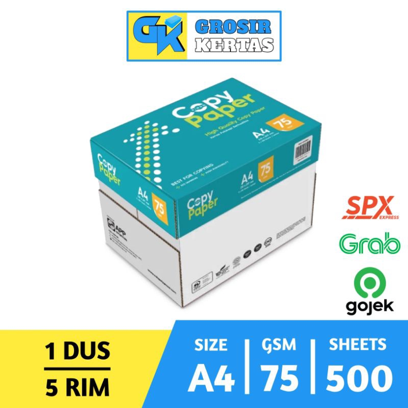 Jual KERTAS A4 75 GRAM COPY PAPER | Shopee Indonesia