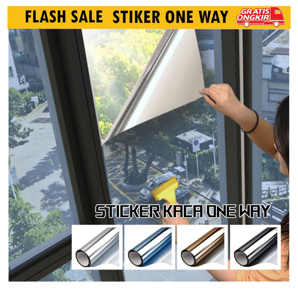 Jual Stiker Kaca Film One Way Mirror Silver Hitam Anti Panas Ada Lem ...