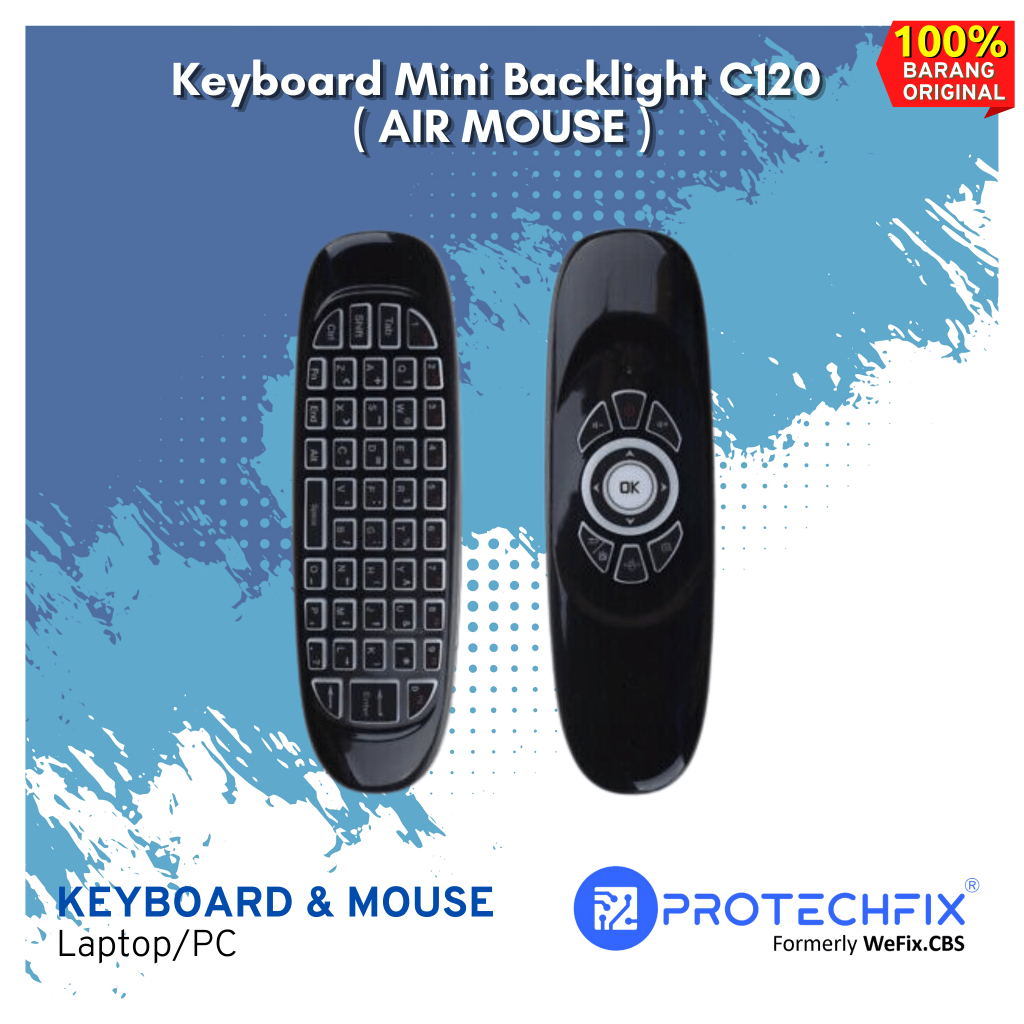 Jual Keyboard Mini Backlight C120 ( AIR MOUSE ) | Shopee Indonesia