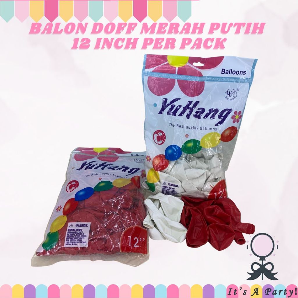 Jual Balon Doff 12 Inch Balon Latex Retro Matte Per 100 Pcs Balon Merah ...