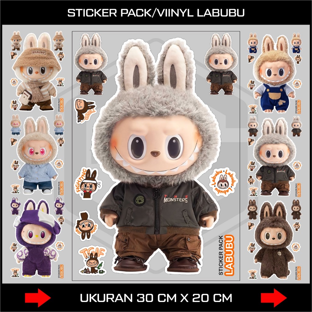 Jual Stiker Labubu Ukuran Besar / Sticker Vynil Buat VISOR, KACA ...