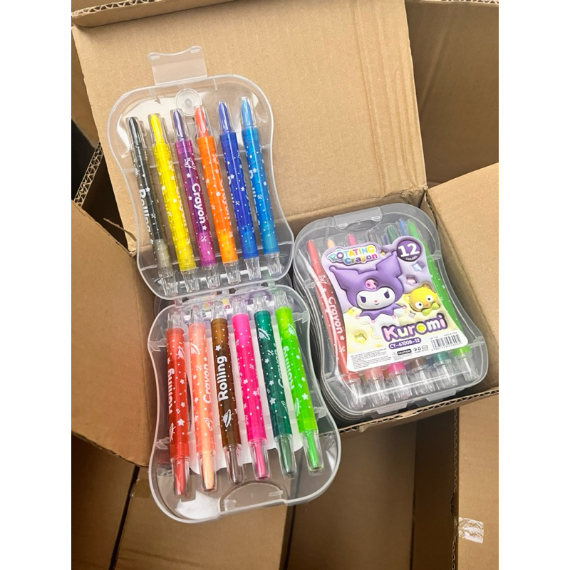 Jual Crayon Putar kuromi / Crayon Twist anti patah Tidak Beracun grasp ...