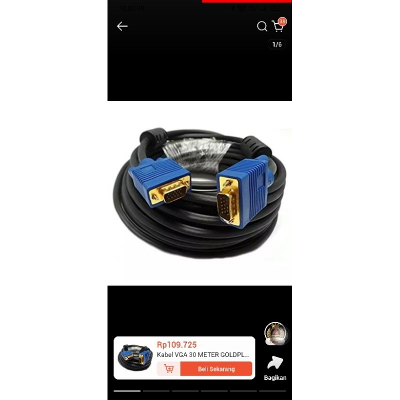 Jual kabel VGA Original 30M bisa indoor dan outdoor | Shopee Indonesia