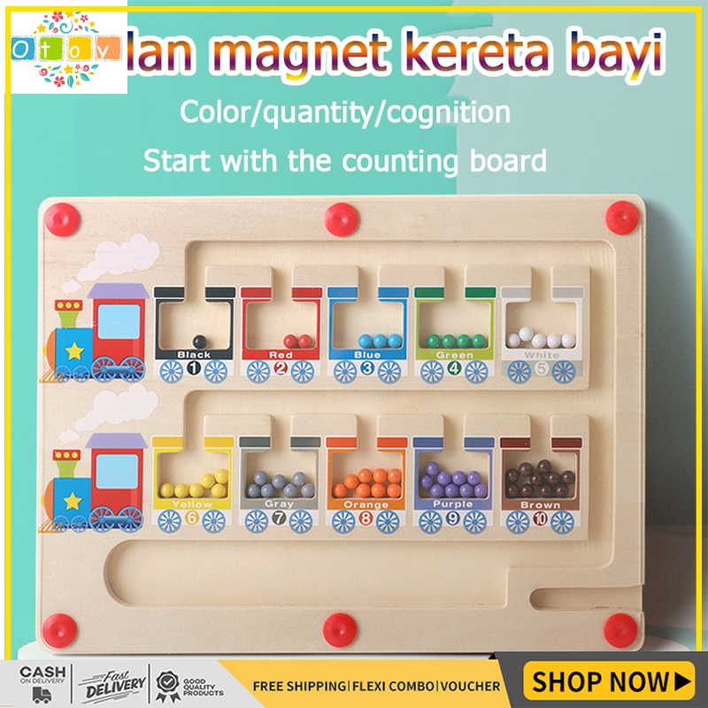 Jual Mainan Edukasi Anak Sorting Color Classification Maze Magnet Papan ...