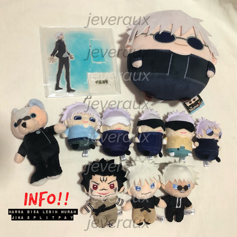 Jual standee plush fuwakororin fuwa mamemeito jujutsu kaisen jjk gojo ...