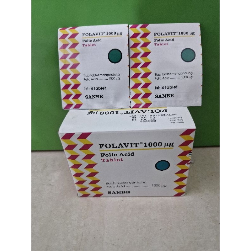 Jual FOLAVIT 1000 MCG STRIP ISI 4 TABLET - ASAM FOLAT UNTUK BUMIL ...