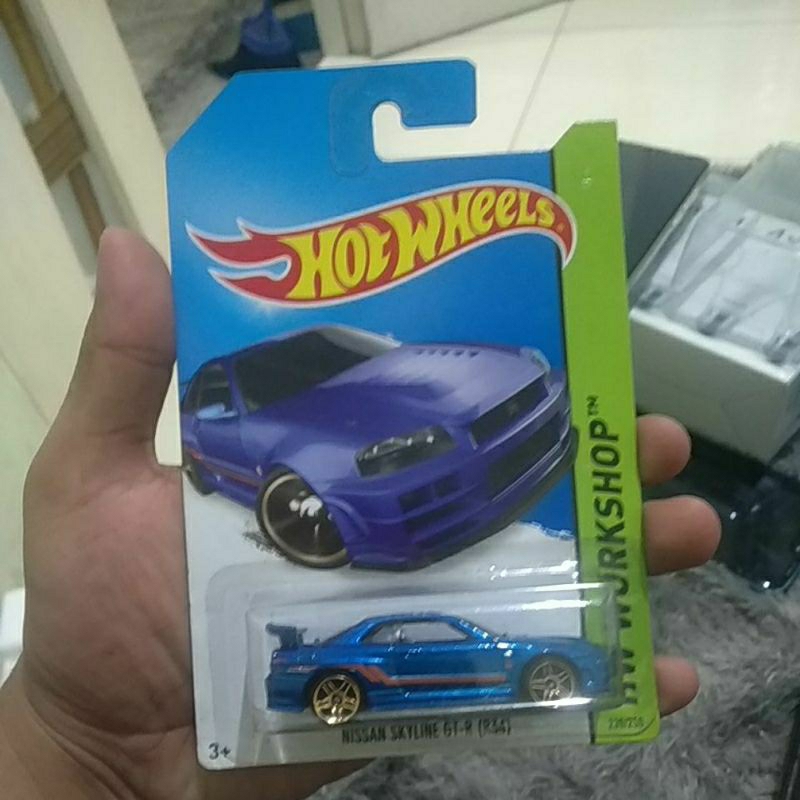 Jual Hot Wheels Nissan Skyline GT-R34 Biru / HotWheels Nissan Skyline ...