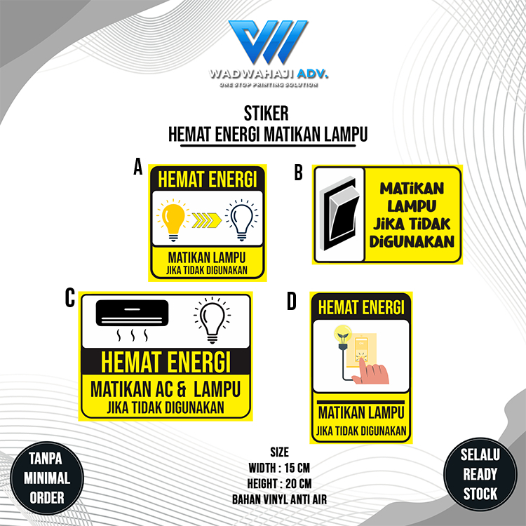 Jual STIKER HEMAT ENERGI | STIKER MATIKAN LAMPU | STIKER MATIKAN AC ...