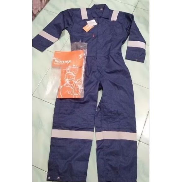 Jual Coveroll Wearpack Nomex Dupont / Nomex Fleming Anti Flame biru ...