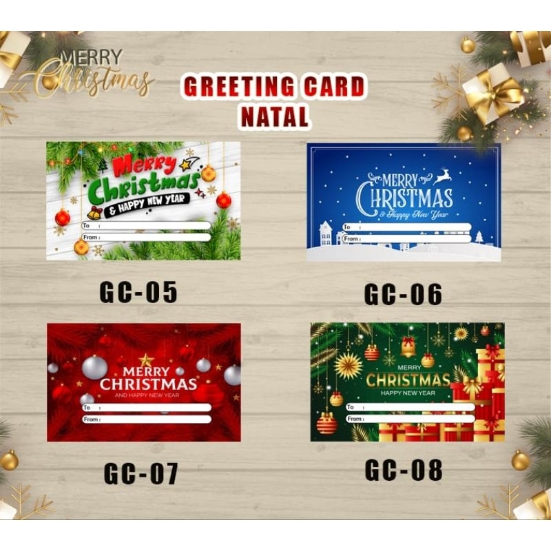 Jual Print Cetak Greeting Card / Kartu Ucapan Hari Natal Merry ...