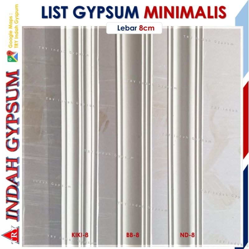 Jual List Gypsum Polos 8cm MINIMALIS - Original TRYINDAH | Shopee Indonesia