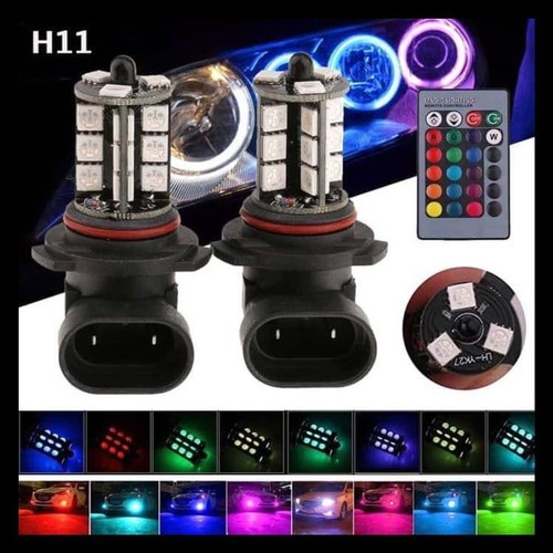 Jual LED Foglamp H11 RGB 27 TITIK LED RGB FOGLAMP REMOTE 5050 SMD ...