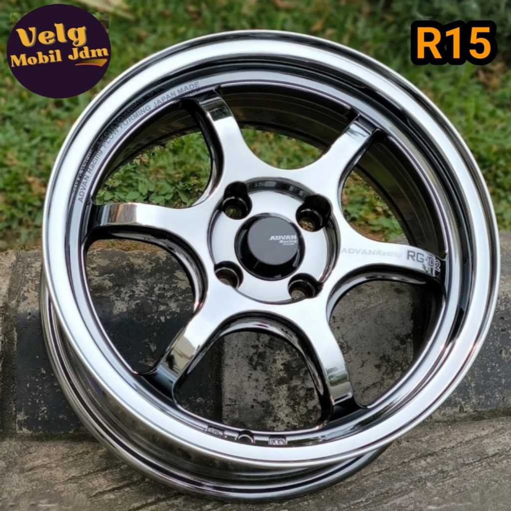 Jual velg mobil 15 SSR BLACK CROME R15 agya ayla cayla brio jazz yaris city | Shopee Indonesia
