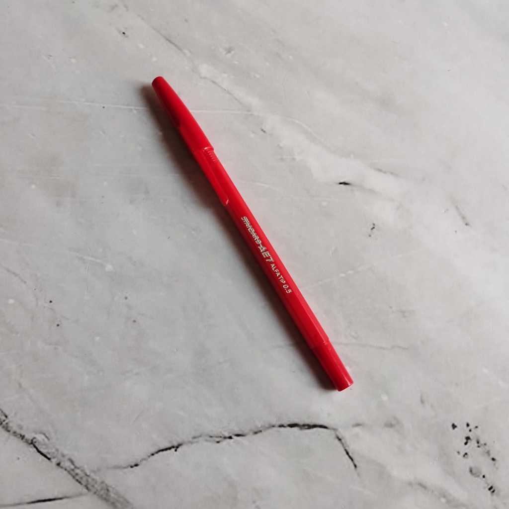 Jual Pena Standard Merah Pulpen STANDARD AE7 0.5 Warna Merah FASTER ...
