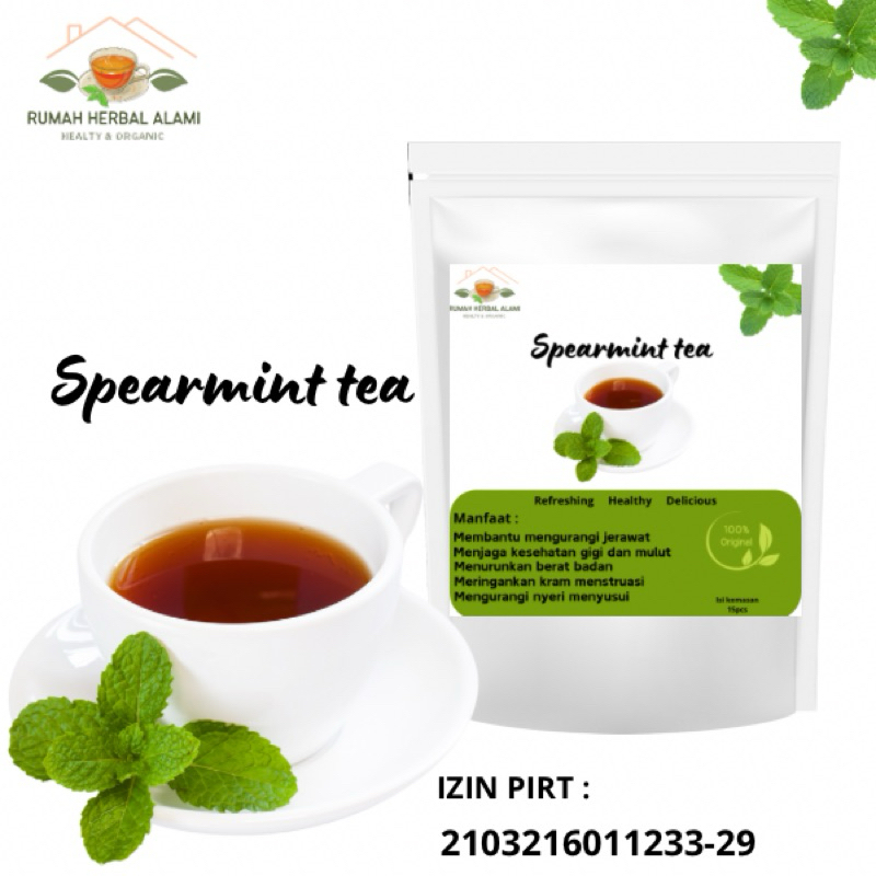 Jual Teh Celup Herbal Spearmint Leaf Tea : Teh Daun Spearmint isi 20 pcs | Shopee Indonesia