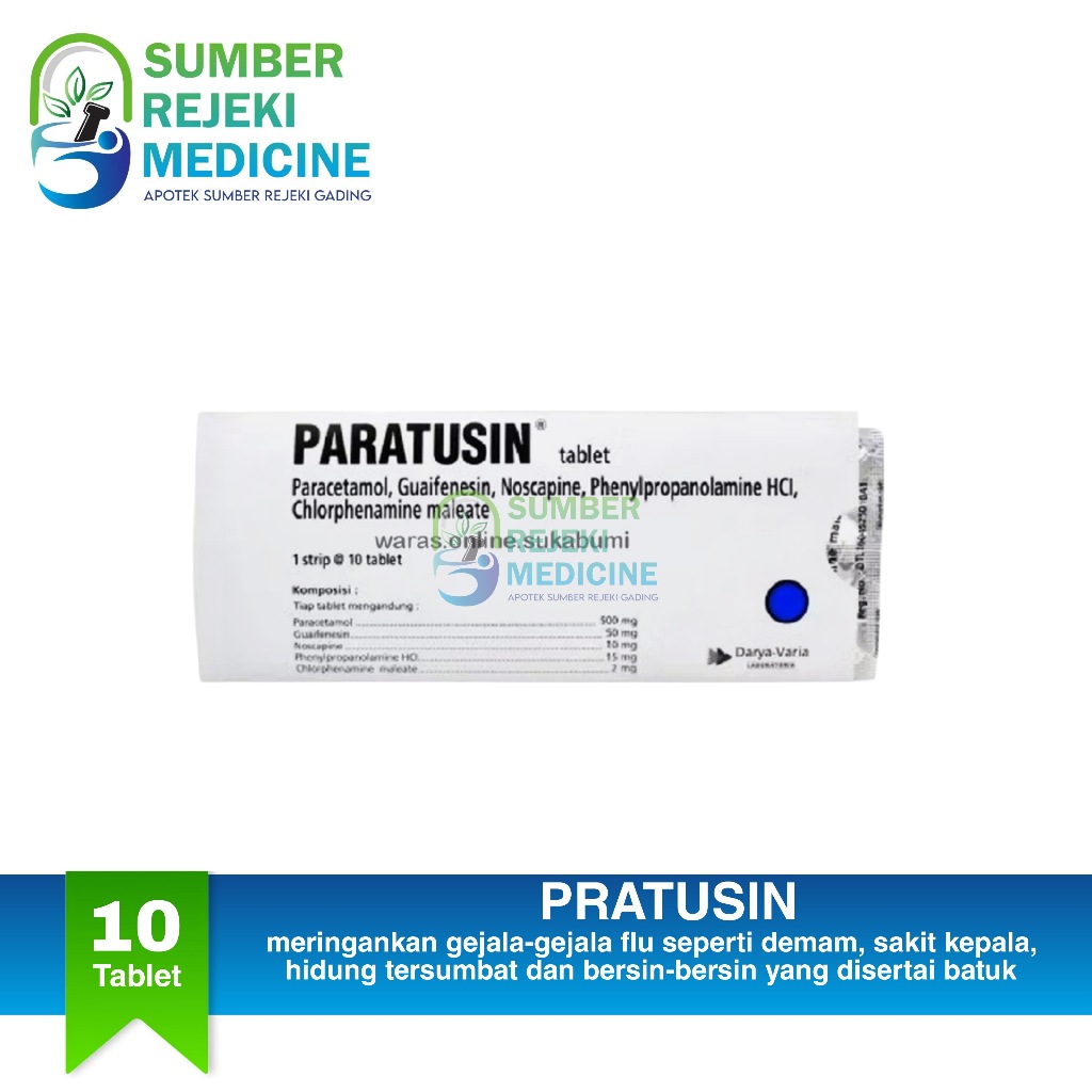 Jual Paratusin Strip 10 Tablet - Meringankan Gejala Flu, Demam, Pilek ...