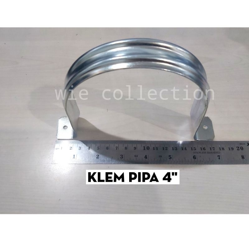 Jual KLEM PIPA BESI 4" TEBAL / KLEMAN PLAT BESI 4 INCH / CLAMP PIPA ...
