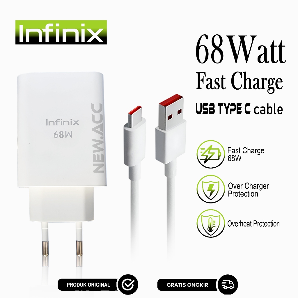 Jual Charger Casan Cas Infinix Original 68 Watt All-Round Fast Charge ...