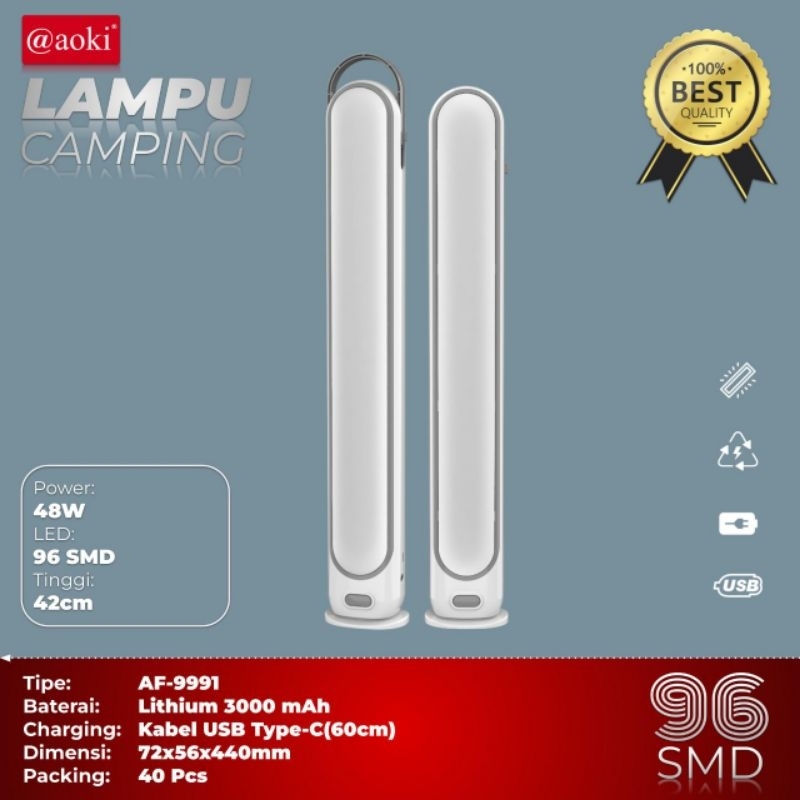 Jual LAMPU EMERGENCY PANJANG 42CM 48W 96 LED SMD AOKI AF 9991 | Shopee ...