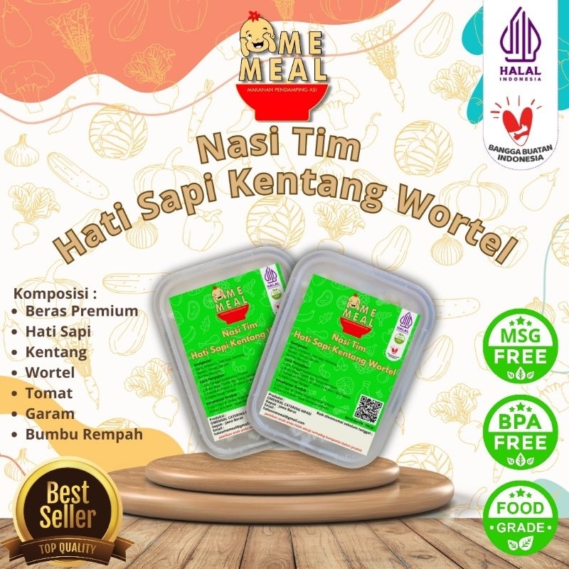 Jual Nasi Tim Premium Hati Sapi Wortel (MPASI / Non MSG / HALAL / MENU BOOSTER / Penambah Berat ...