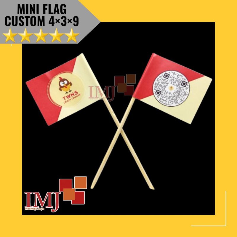 Jual MINI FLAG CUSTOM DESAIN 4x3x9 BENDERA MINI FLAG CUSTOM 4×3×9 ...