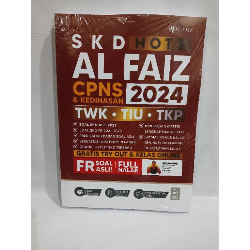 Jual Buku SKD Hots Al Faiz CPNS Dan Kedinasan 2024 TKW, TIU, TKP FR ...