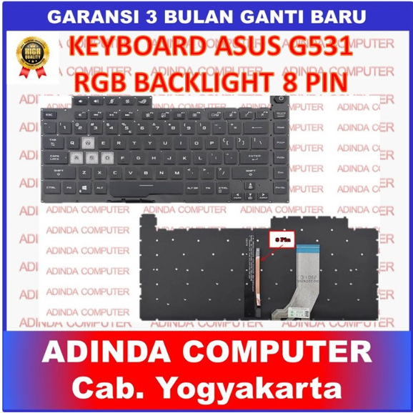 Jual Keyboard Asus ROG Strix Scar III G531 G531G G531GV G531GD ...