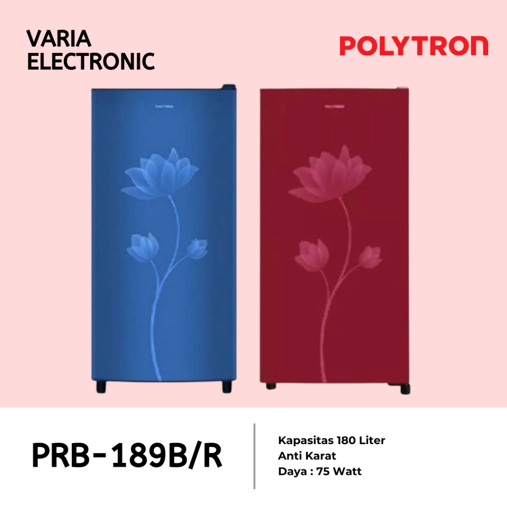 Jual Kulkas 1 Pintu POLYTRON PRB-189B/R kapasitas 180 Liter | Shopee ...