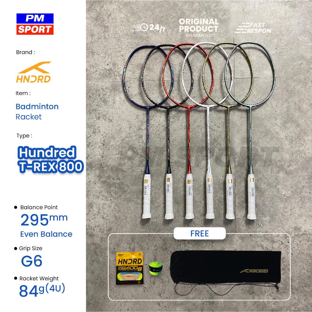 Jual RAKET BADMINTON / BULUTANGKIS HUNDRED T-REX 800 T REX ORIGINAL ...