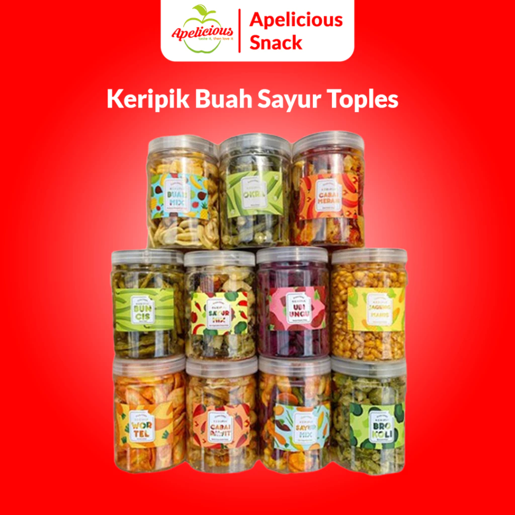 Jual APELICIOUS KERIPIK SAYUR MIX / BUAH MIX TOPLES (Wortel, Okra ...