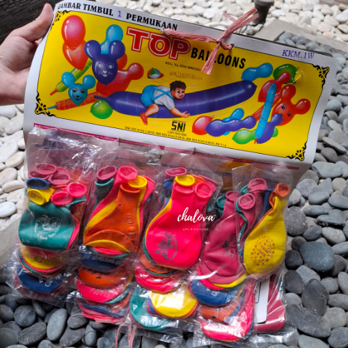 Jual [PAK] BALON TOP KKM UKURAN SEDANG / BALON TIUP TOP ISI 10 PCS ...