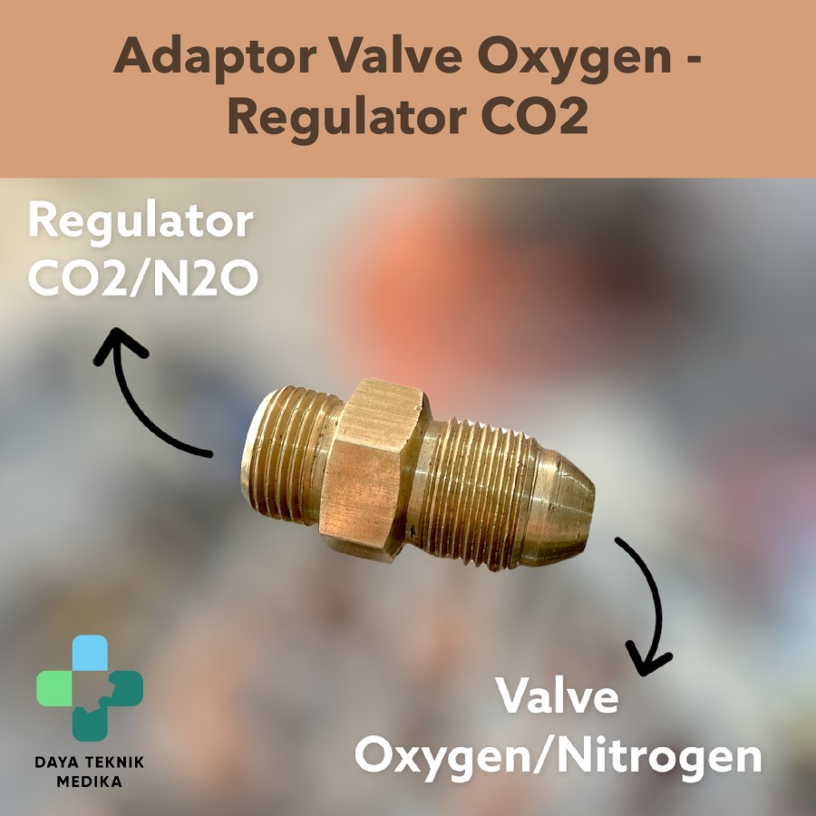 Jual Sok Adaptor Kuningan - Kran Oxygen x Regulator CO2 - Adaptor ...