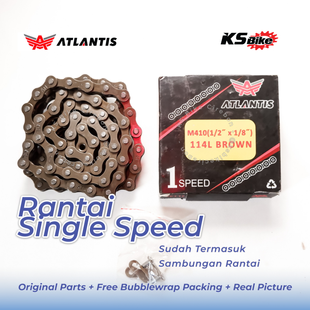 Jual Rantai Sepeda Atlantis Single Speed 1 Speed Brown BMX Fixie Anak ...