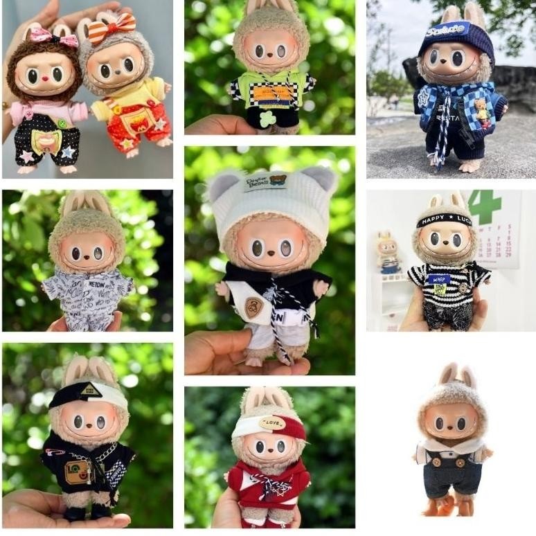 Jual (Ready Stock)Pakaian Set Labubu Boneka Monster Labubu Popmart 17cm ...