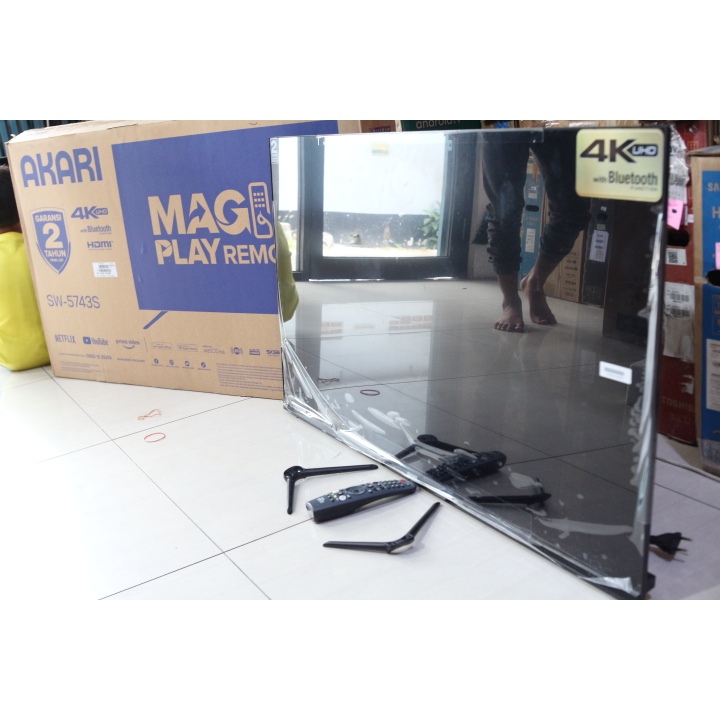 Jual TV LED AKARI 43IN SMART TV 4K UHD REMOTE MAGIC BARANG ISTIMEWA ...