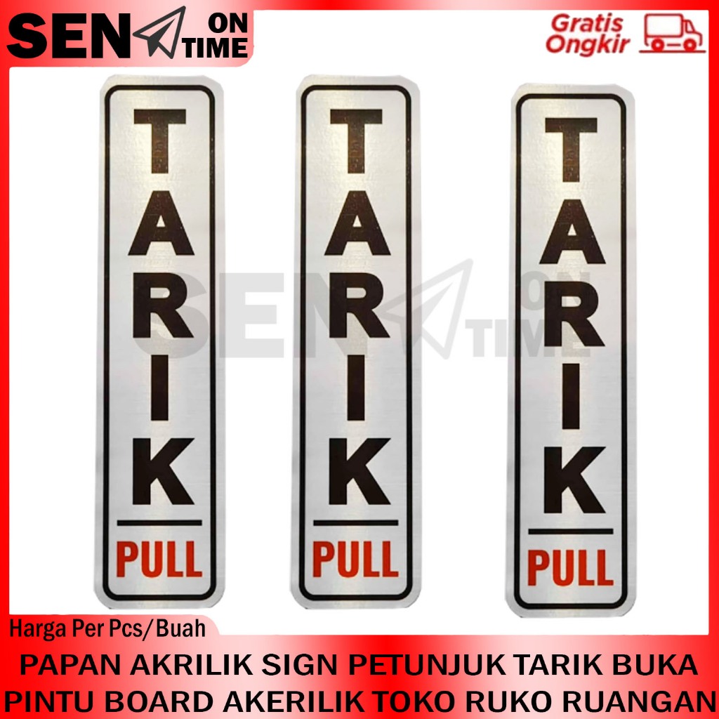 Jual Papan Akrilik Stiker Petunjuk Tarik Sign Board Penanda Tulisan ...
